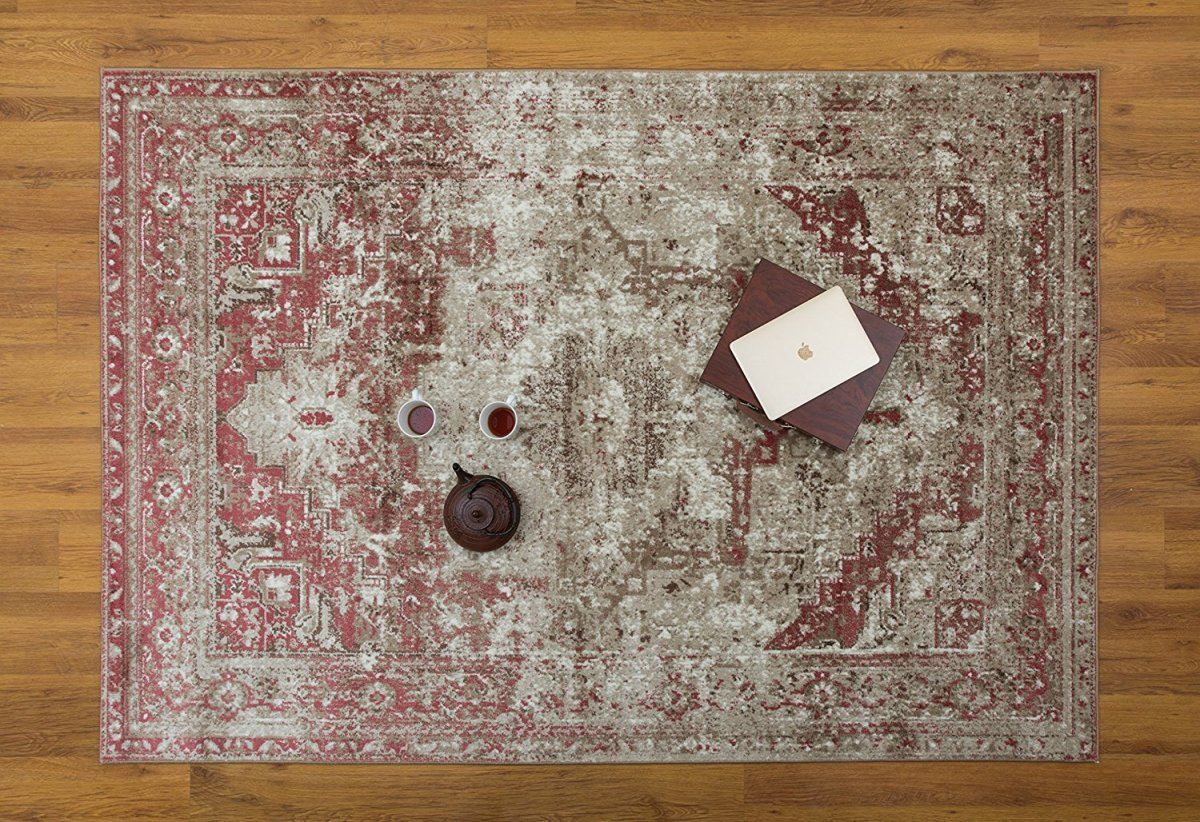 Antep Rugs Inc. - Antep Rugs Bosphorus Collection Olympus Area Rug Pink